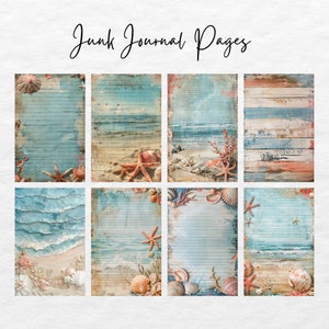 Ocean Junk Journal Kit Blue Junk Journal Supplies Tags Sea Nautical ...