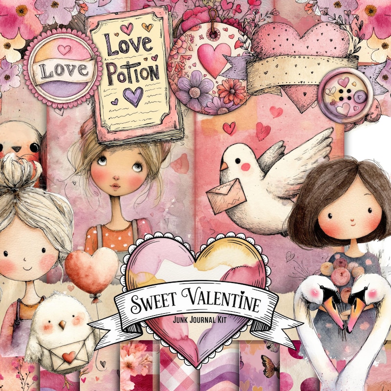 Valentines Paper Kits - Etsy