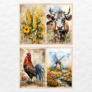 Farmhouse Junk Journal Kit, Rustic Journal Pages, Printable Vintage ...