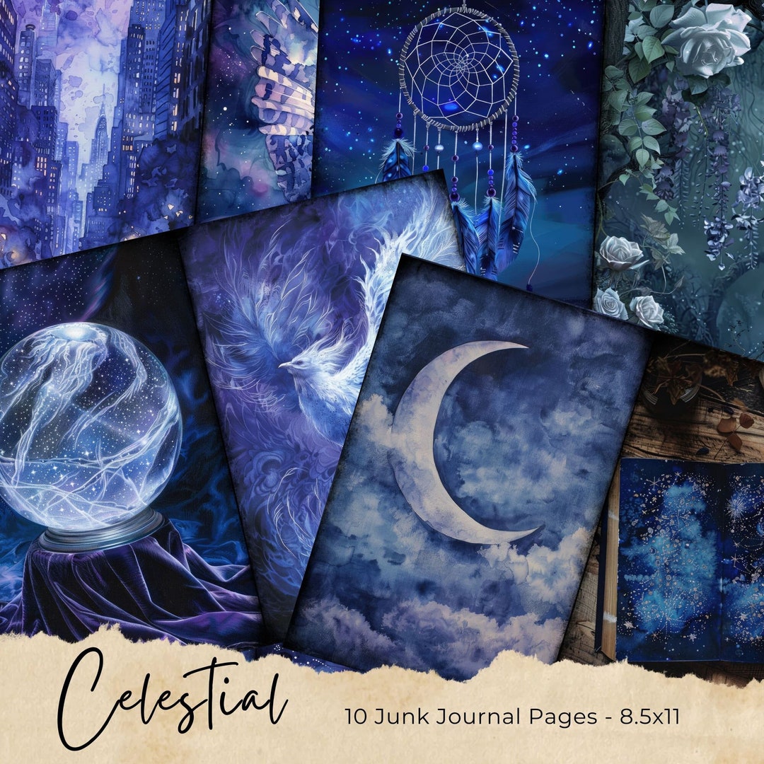 Celestial Junk Journal Digital Kit Printable, Astrology and Astronomy ...