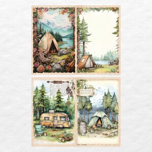 Camping, Junk Journal Kit, Men, Father's Day, Grandpa, Boy, Outdoors ...