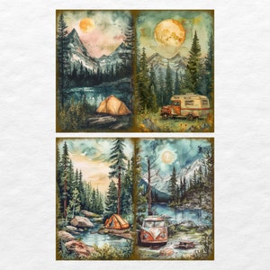 Camping, Junk Journal Kit, Men, Father's Day, Grandpa, Boy, Outdoors ...