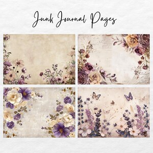 Purple Butterfly Junk Journal Kit - Ephemera - Digital Download ...