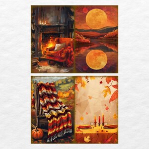 Cozy Autumn Junk Journal Pages, Digital Fall Scrapbook Kit, Printable ...