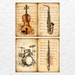 Vintage Music Junk Journal Pages, Digital Scrapbook Paper Kit, Musical ...