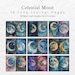 Celestial Moon Junk Journal Pages, Digital Scrapbook Paper Kit, Vintage ...