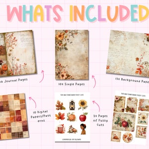 Fall Junk Journal Kit Autumn Junk Journal Ephemera Printable Tags ...