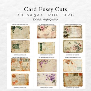 Antique Library Card Kit. Vintage Used & Blank Library Cards, Words ...