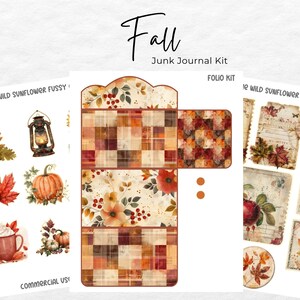 Fall Junk Journal Kit Autumn Junk Journal Ephemera Printable Tags ...