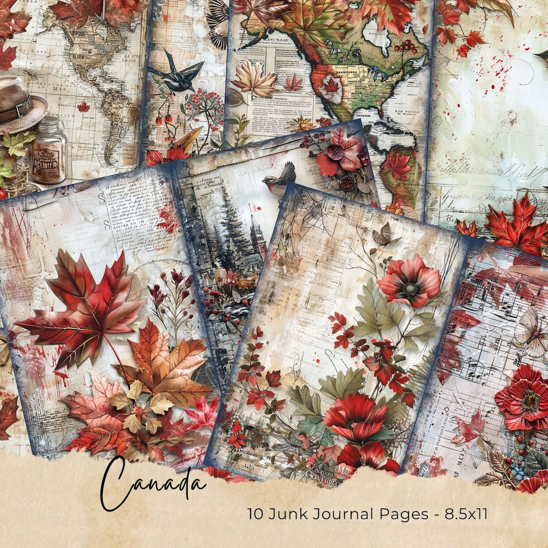 Canadiana Scrapbook Collection - Vintage Canada Digital Journal Pages ...