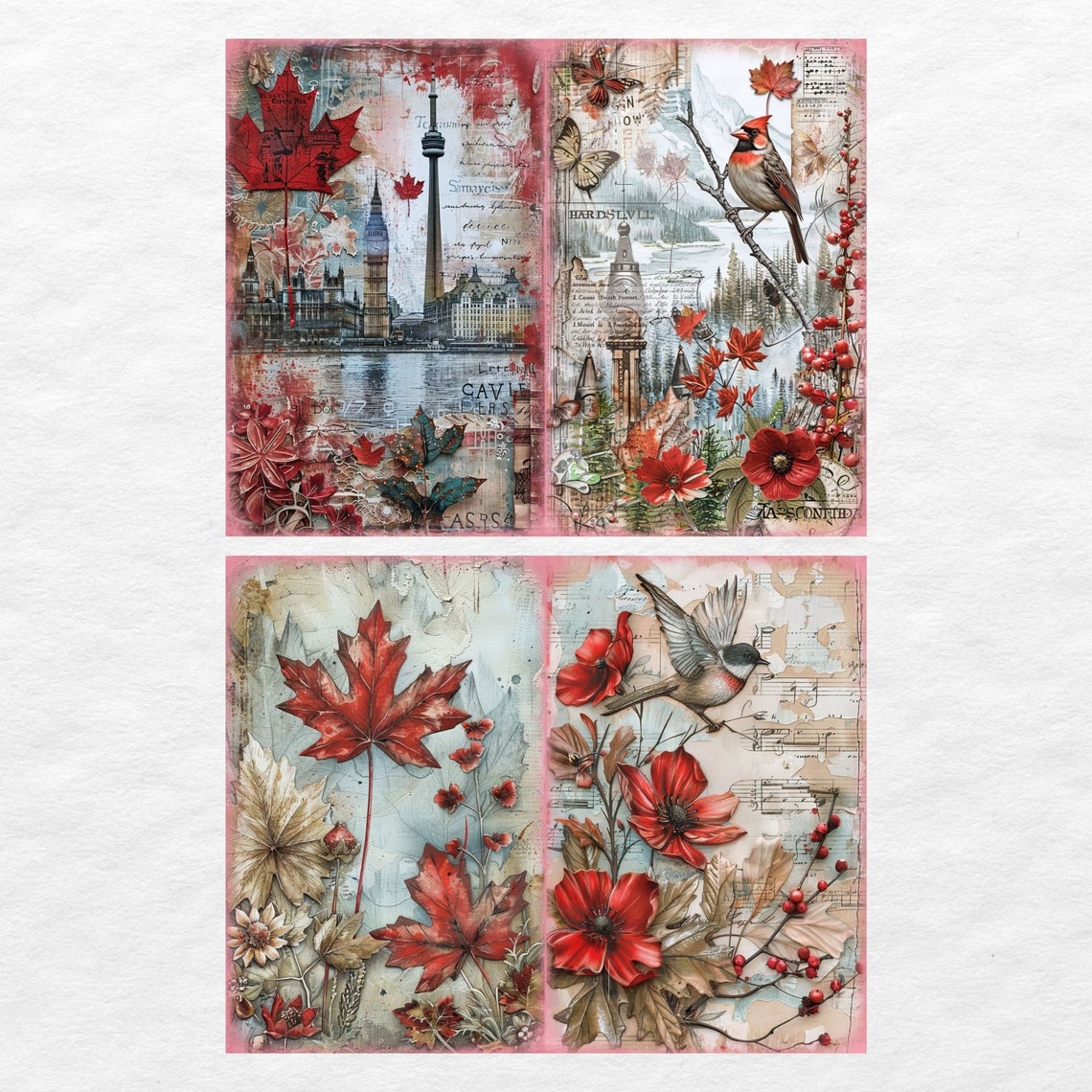 Canadiana Scrapbook Collection - Vintage Canada Digital Journal Pages ...