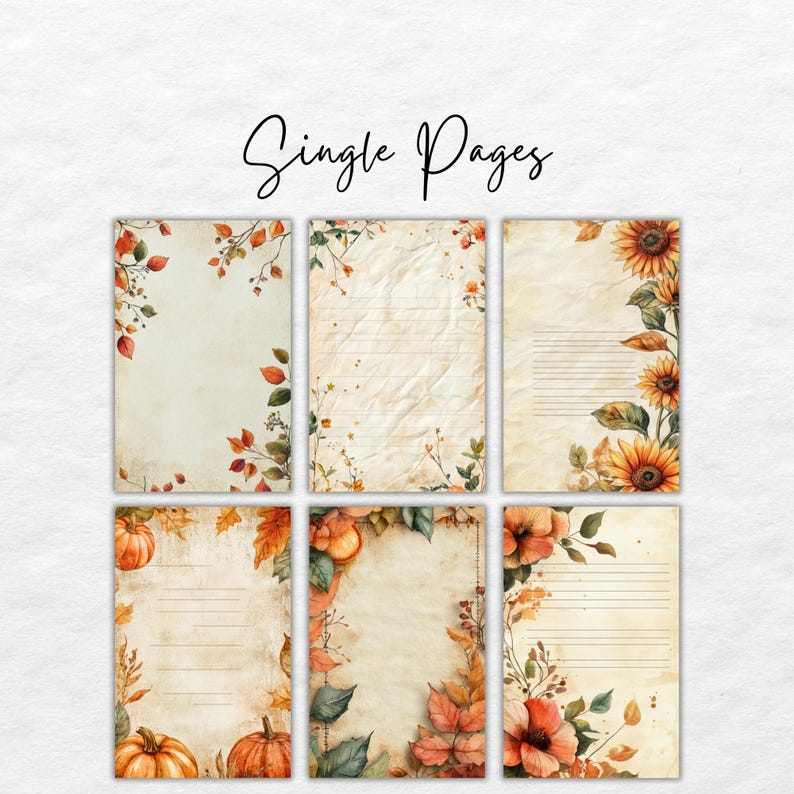 Pumpkin Cottage Junk Journal Kit – Fall Autumn Digital Printable ...
