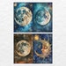 Celestial Moon Junk Journal Pages, Digital Scrapbook Paper Kit, Vintage ...