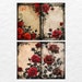 Roses Plain Junk Journal Pages, Floral Scrapbook Page, Vintage Journal ...