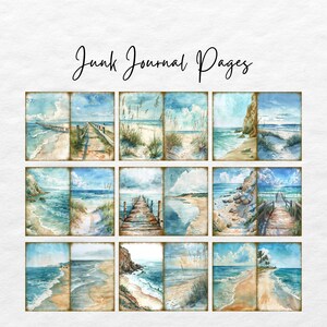 Ocean Junk Journal Kit Blue Junk Journal Supplies Tags Sea Nautical ...