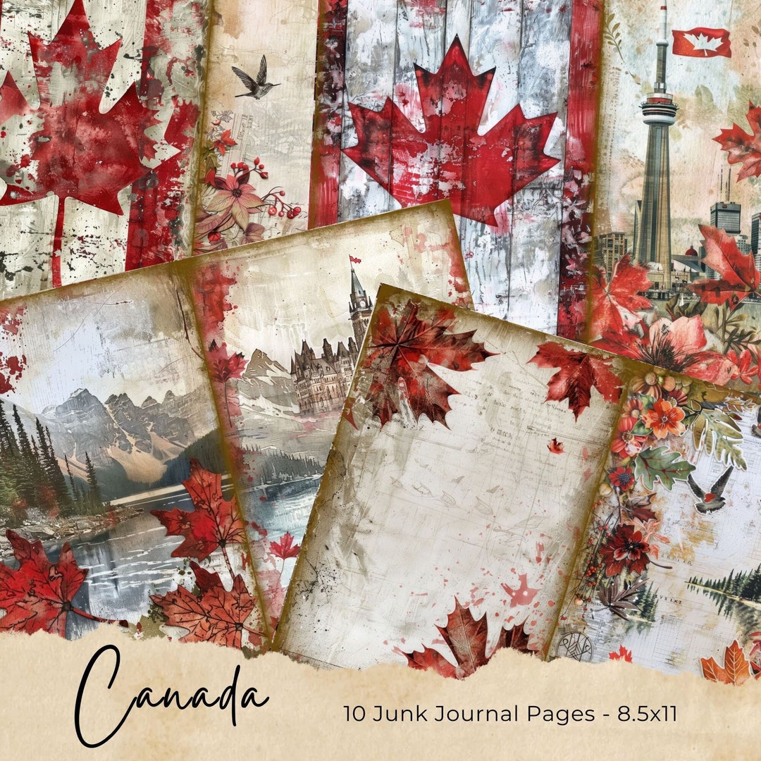 Canadiana Scrapbook Collection - Vintage Canada Digital Journal Pages ...