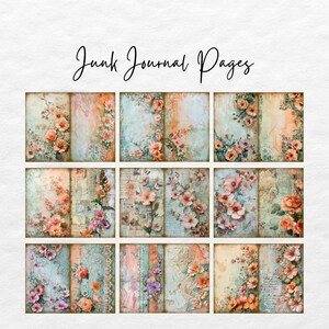 Shabby Chic Junk Journal Kit | Journal Pages, Papers, Ephemera, Tags ...