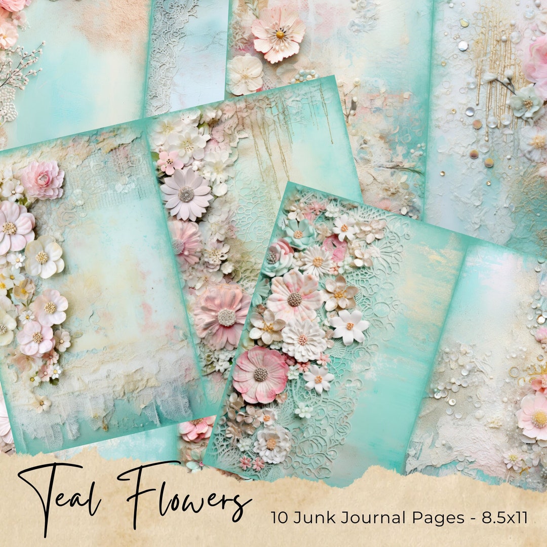Spring Junk Journal Kit, Junk Journal Printable Page, Flowers Junk ...
