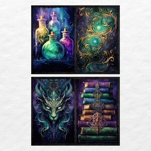 Wizard Junk Journal Kit, Witchcraft Journal Pages, Wizardry Junk ...