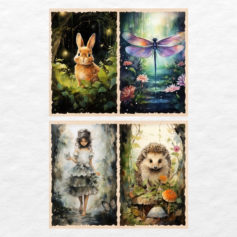 Sparkle Forest Junk Journal Digital Kit Printable, Enchanted Forest ...