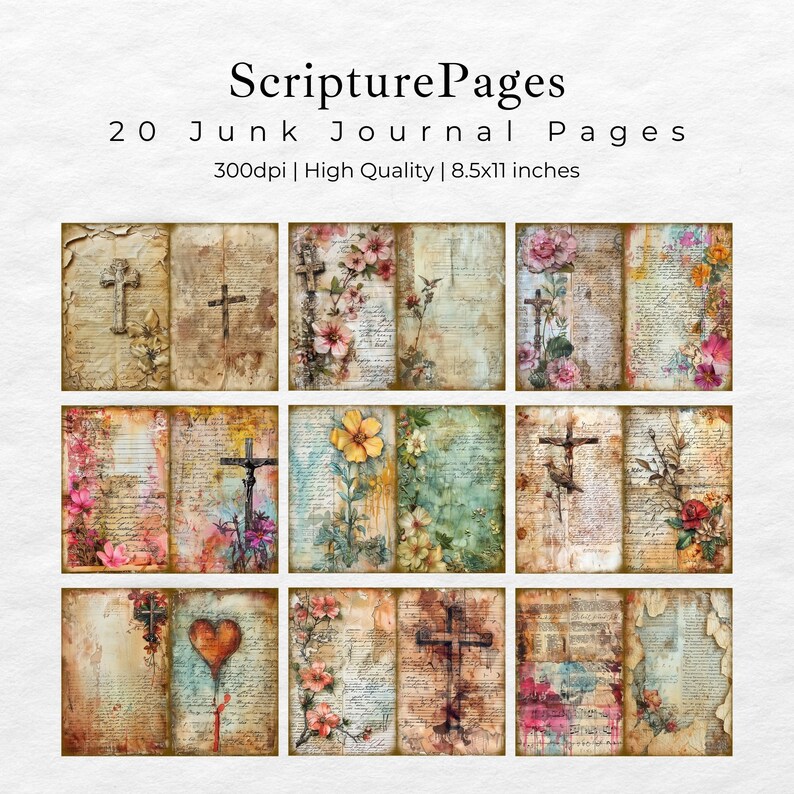 Scripture Scraps, Junk Journal, Bible Journaling, Stickers, Verse ...