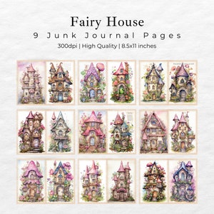 Fairy House Junk Journal Pages, Digital Fantasy Forest Scrapbook Paper ...