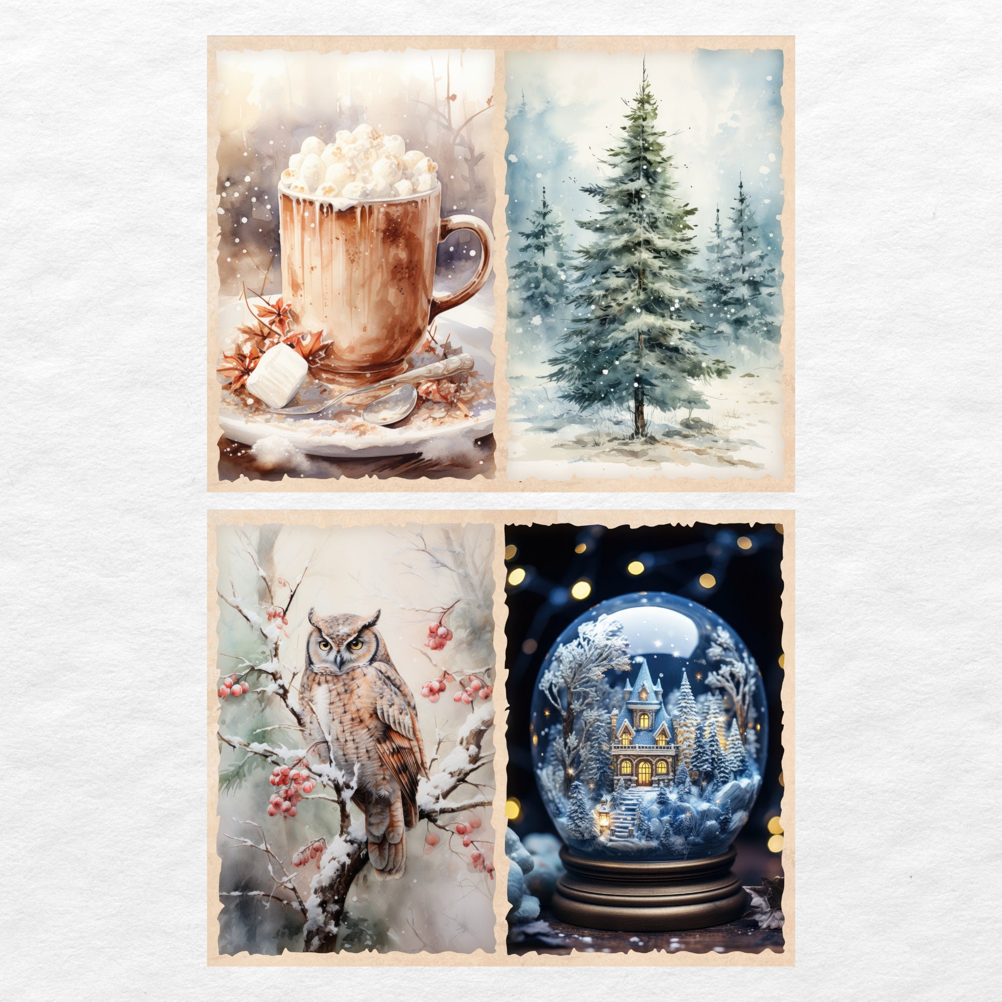 Winter Junk Journal Printable Pages, Junk Journal Kit, Winter Scrapbook ...