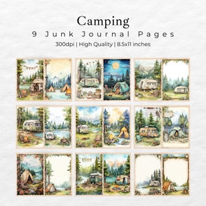 Camping, Junk Journal Kit, Men, Father's Day, Grandpa, Boy, Outdoors ...