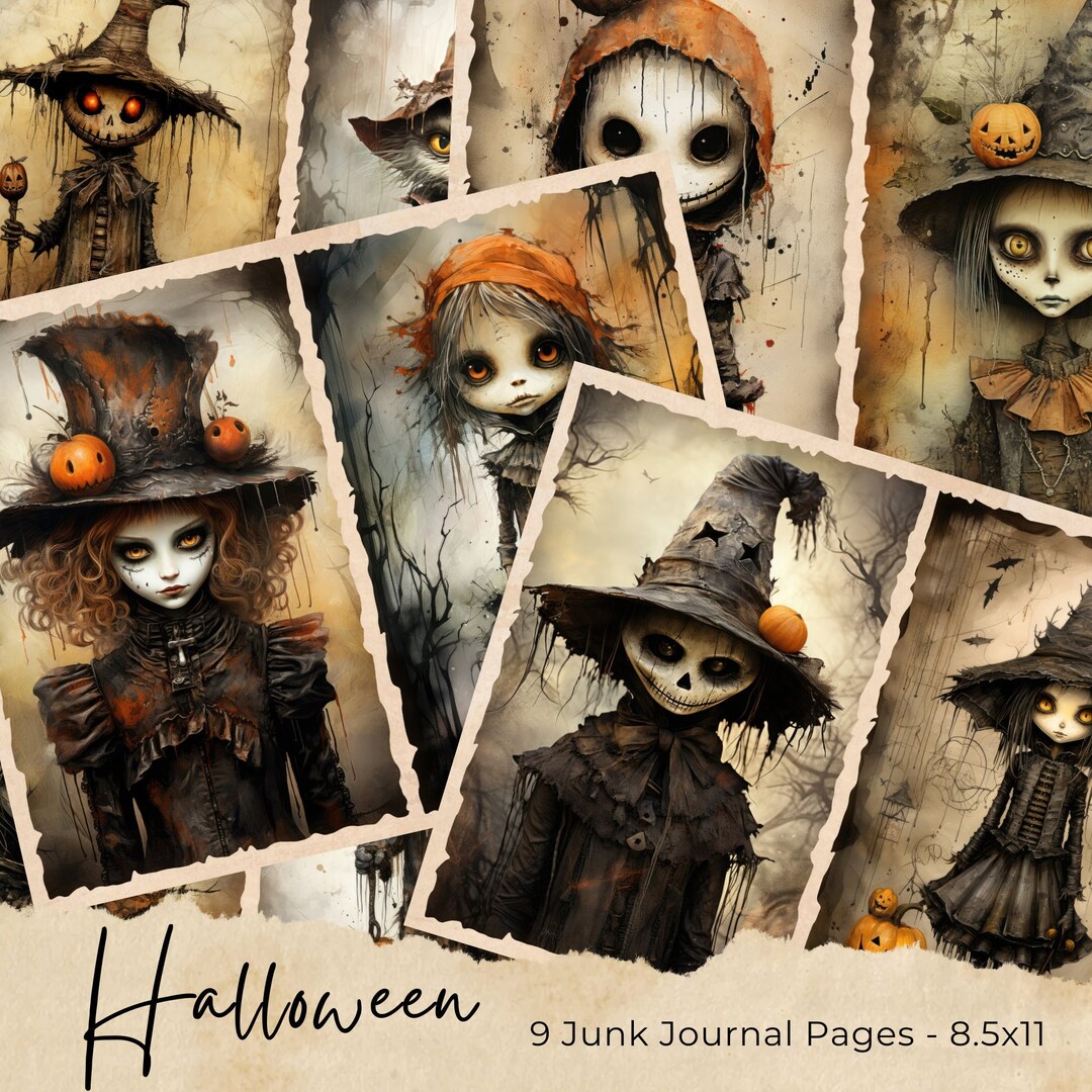 Halloween Junk Journal Pages Spooky Halloween Junk Journal Kit ...