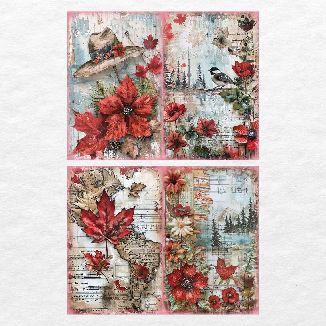 Canadiana Scrapbook Collection - Vintage Canada Digital Journal Pages ...