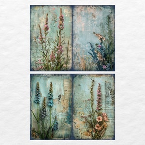 Book of Gardening Junk Journal Pages, Digital Scrapbook Paper Kit ...