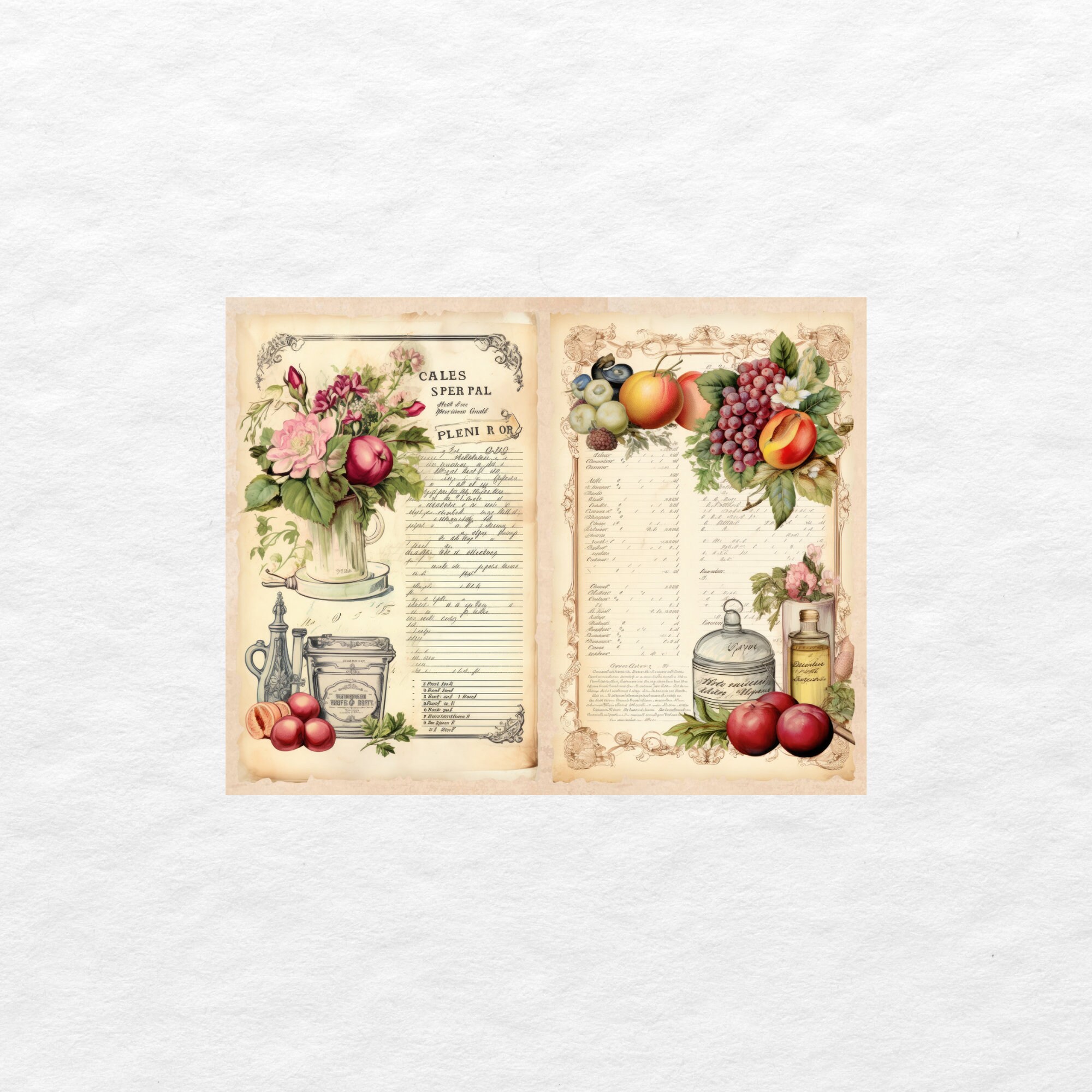 Kitchen Junk Journal Printable Vintage Cooking Junk Journal - Etsy