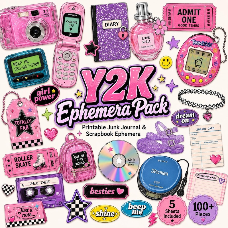 Y2k Scrapbook Kit - Etsy