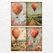 Hot Air Balloon Junk Journal Printable Kit Collage Digital Download ...