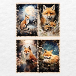 Woodland Fox Junk Journal Pages, Fox Junk Journal Cards, Printable ...