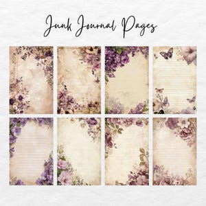 Purple Butterfly Junk Journal Kit - Ephemera - Digital Download ...