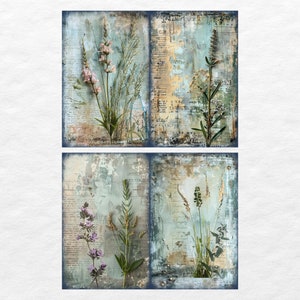 Book of Gardening Junk Journal Pages, Digital Scrapbook Paper Kit ...