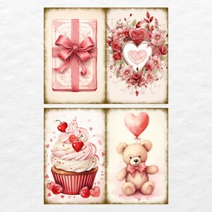 Valentine's Day Junk Journal Paper, I Love You Printable, Junk Journal ...
