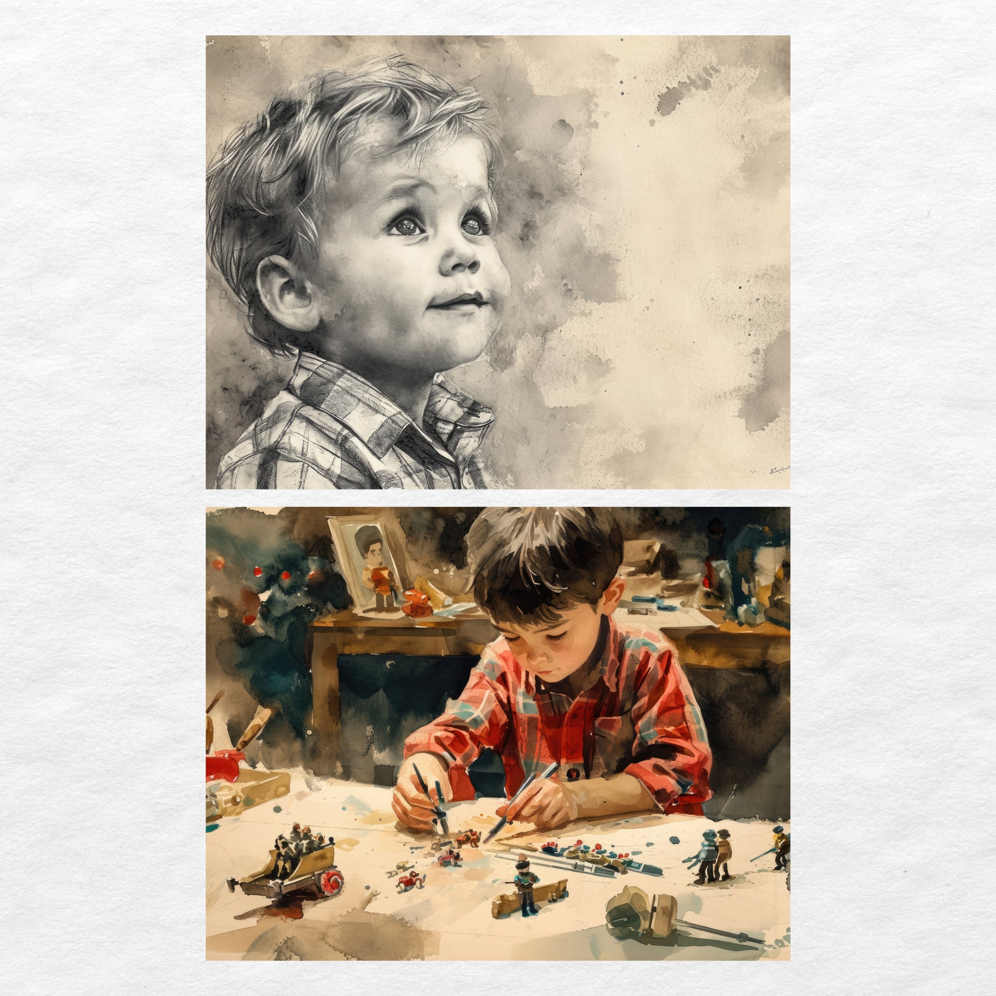 Little Boy Junk Journal Pages, Full Page Junk Journal Kit, Digital ...