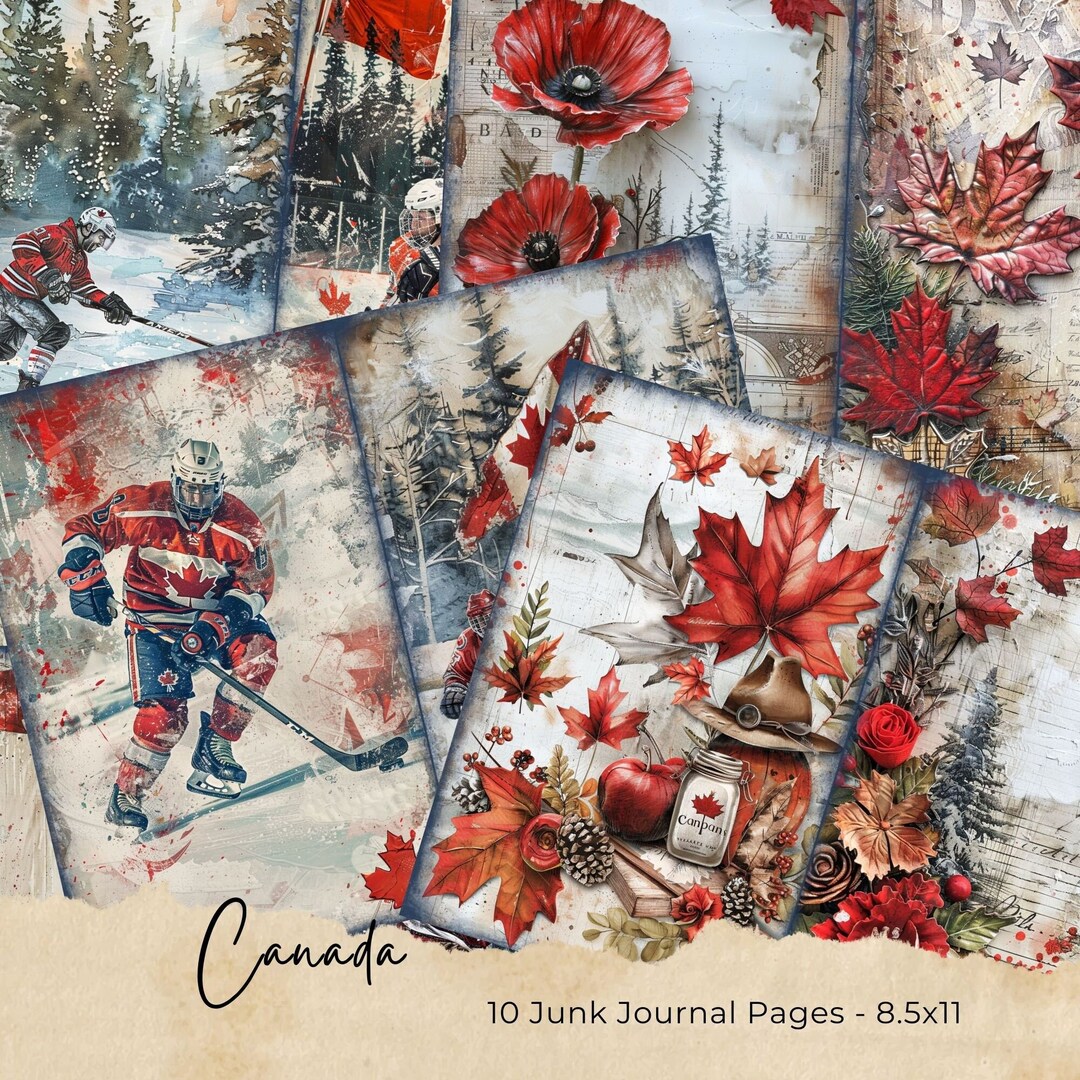 Canadiana Scrapbook Collection Vintage Canada Digital Journal Pages ...