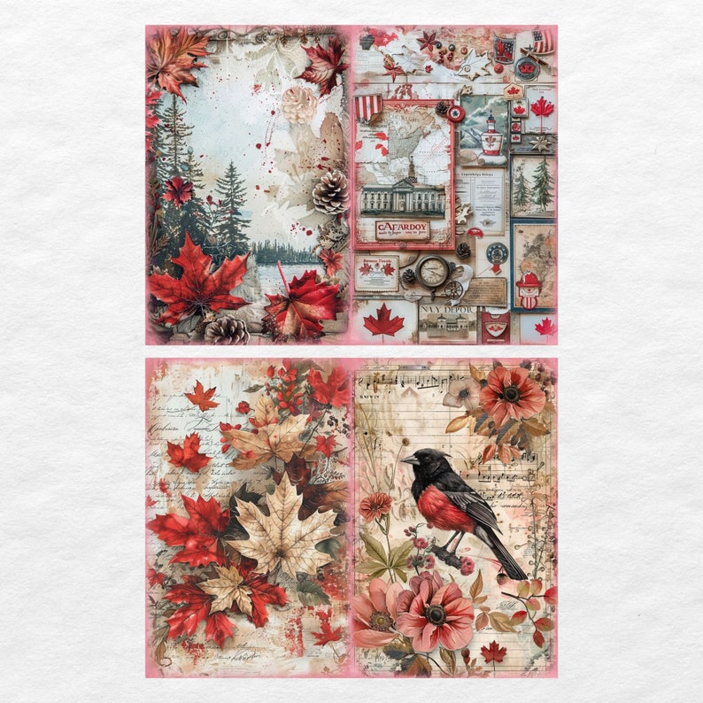 Canadiana Scrapbook Collection - Vintage Canada Digital Journal Pages ...