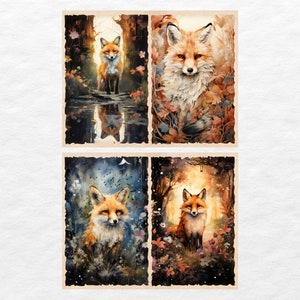 Woodland Fox Junk Journal Pages, Fox Junk Journal Cards, Printable ...