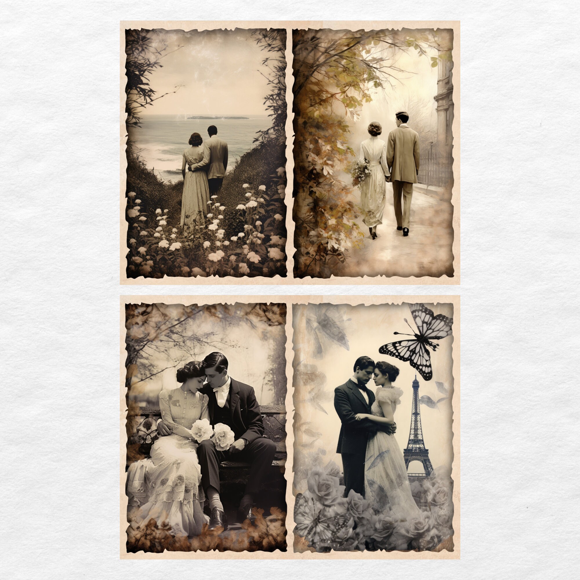 Victorian Women Junk Journal Pages, Digital Ephemera Kit, Antique ...