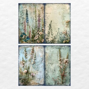 Book of Gardening Junk Journal Pages, Digital Scrapbook Paper Kit ...