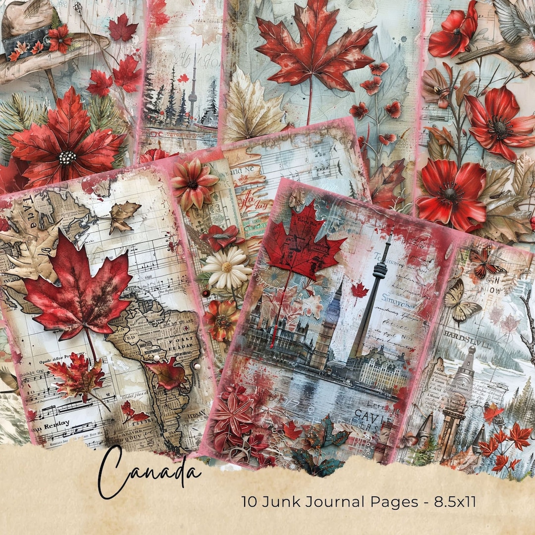 Canadiana Scrapbook Collection - Vintage Canada Digital Journal Pages ...