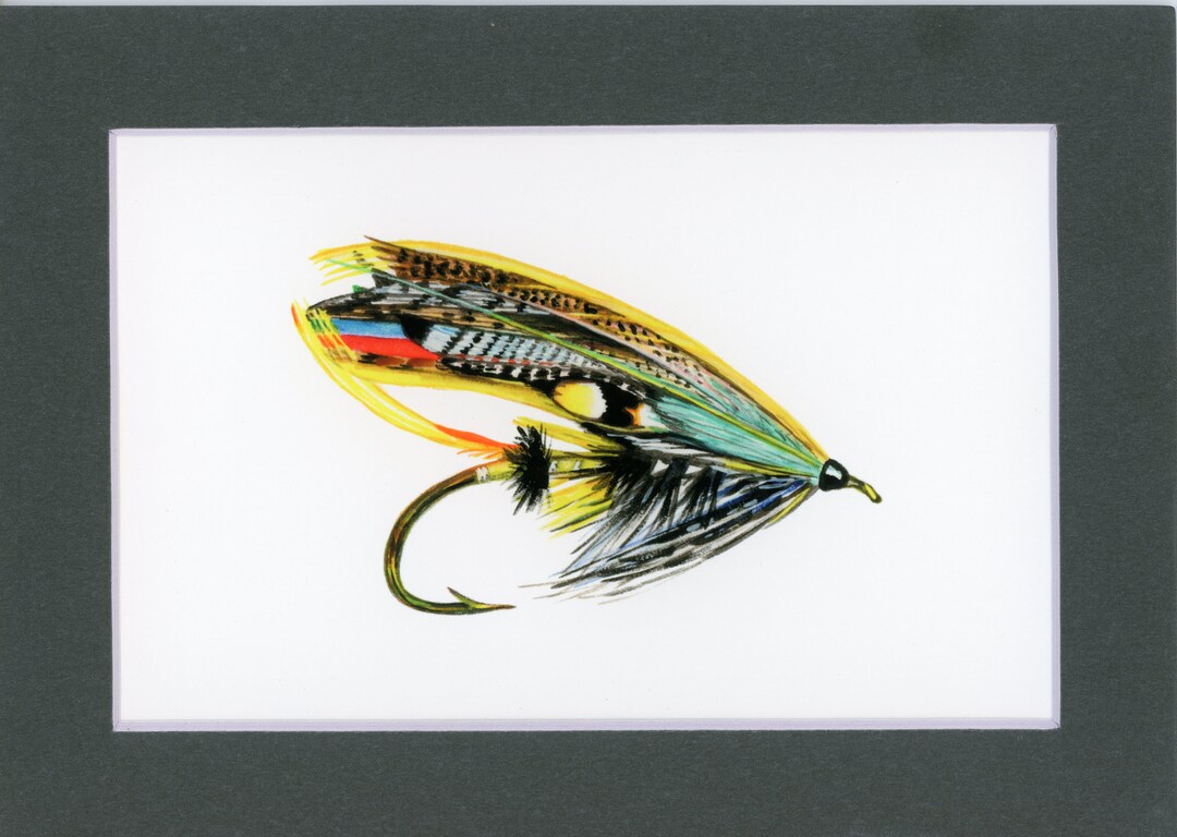 Jock Scott Salmon Fly Fine Art Print - Etsy