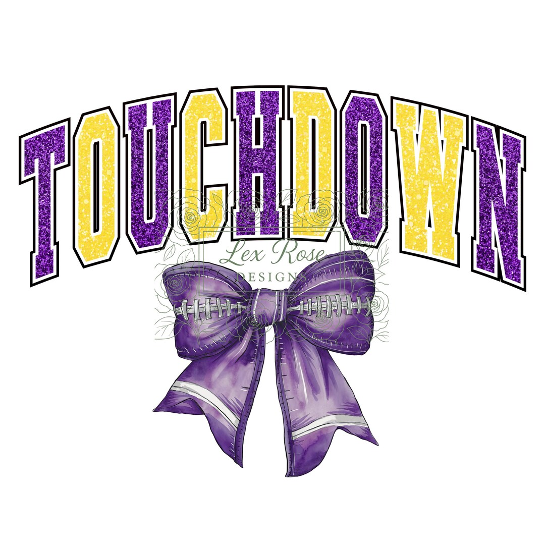 Purple and Yellow Touchdown Png, Digital File Download. - Etsy