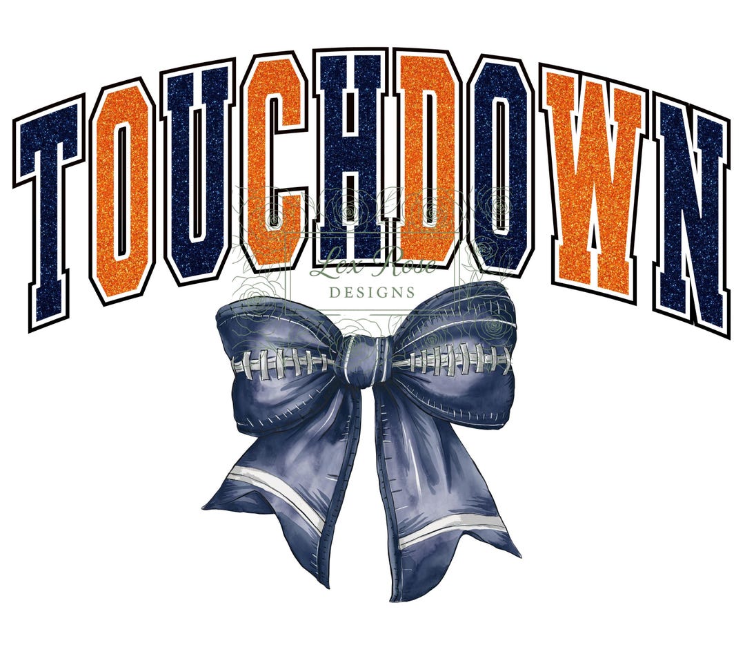 Blue and Orange Touchdown Png, Digital File Download. - Etsy