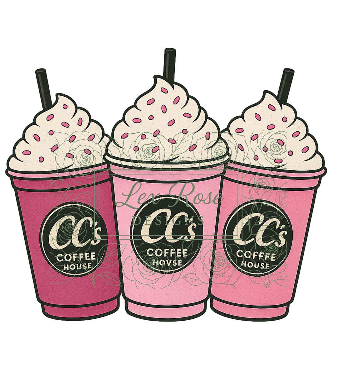 Pink Coffee PNG: [digital File Download] - Etsy