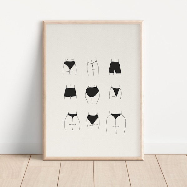 Butt Line Art - Etsy